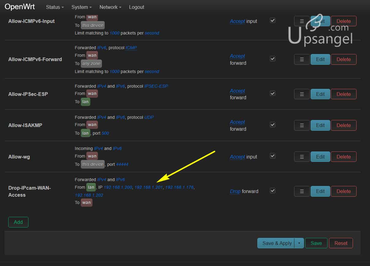 OpenWRT防火牆：限制IP訪問Internet的最佳設置方法（無需打命令行） - by Upsangel