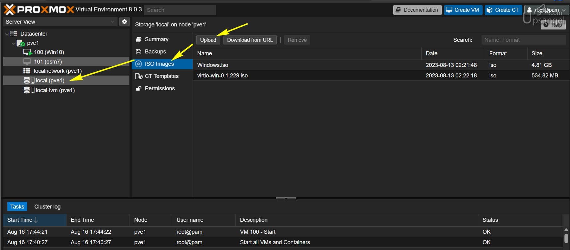 Proxmox PVE 8 安裝Windows 10 的流程重點分享 - by Upsangel