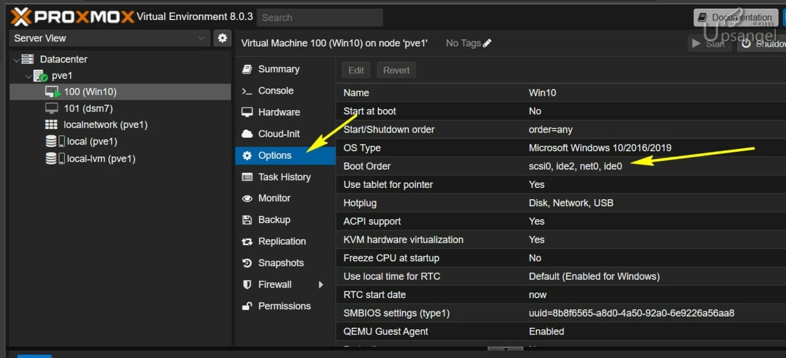 Proxmox PVE 8 安裝Windows 10 的流程重點分享 - by Upsangel