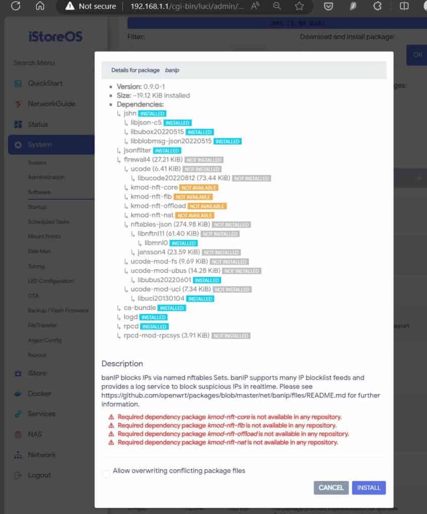 自編譯的OpenWRT Kernel Hash 不兼容、更新源設定、nftable和docker - by Upsangel