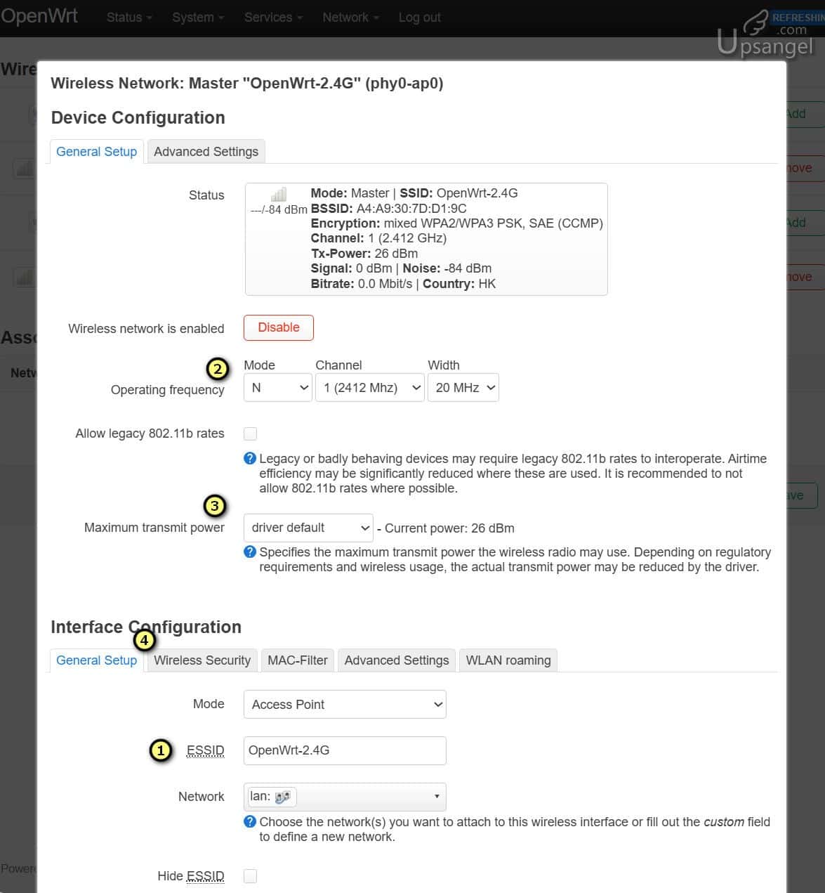 OpenWRT路由器WiFi名、密碼、速度的設定教學 - by Upsangel