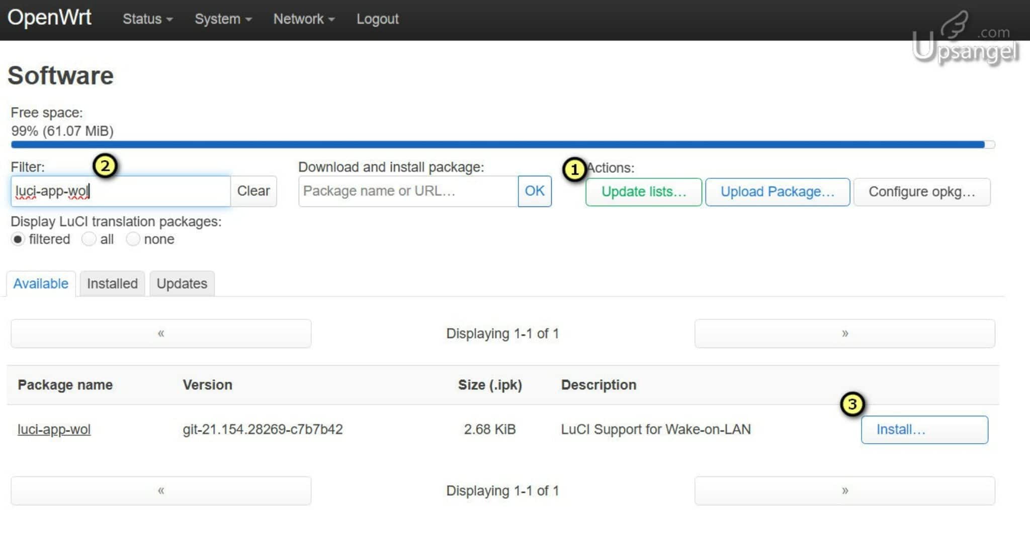 OpenWRT 網路喚醒Wake-On-Lan（WOL）設定教學 - by Upsangel