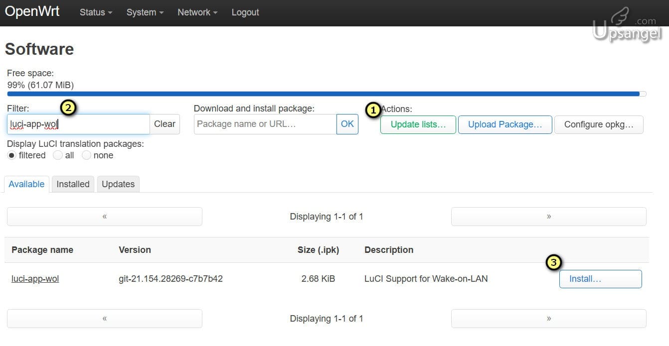 OpenWRT 網路喚醒Wake-On-Lan（WOL）設定教學 - by Upsangel