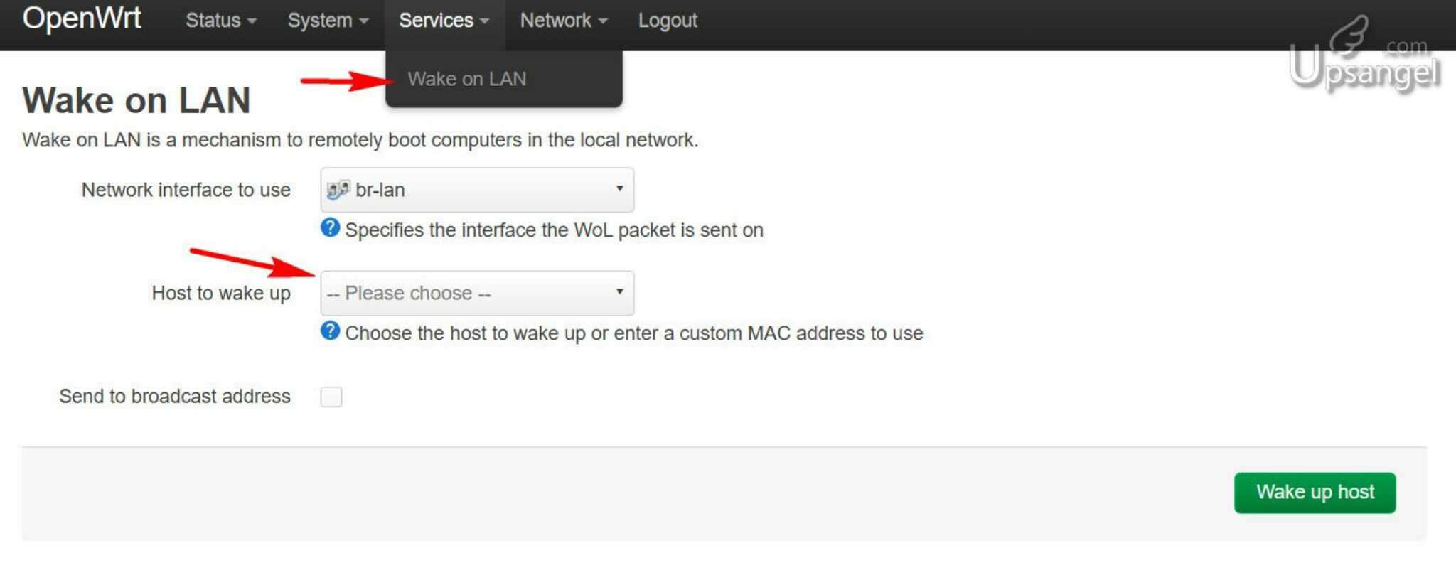 OpenWRT 網路喚醒Wake-On-Lan（WOL）設定教學 - by Upsangel