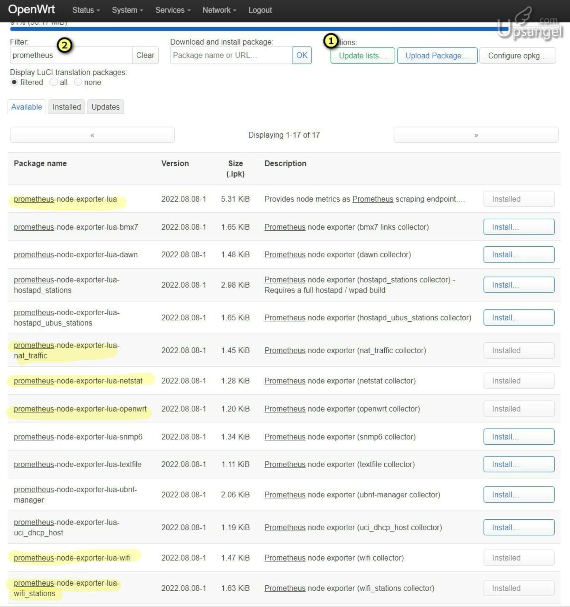利用 Prometheus + Grafana 打造超專業級的OpenWRT監控面板 - by Upsangel