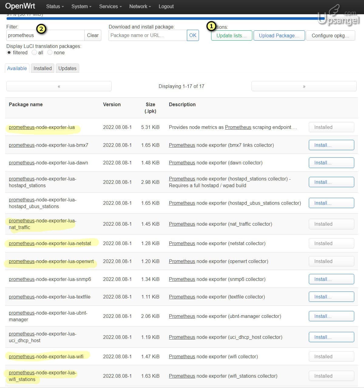 利用 Prometheus + Grafana 打造超專業級的OpenWRT監控面板 - by Upsangel