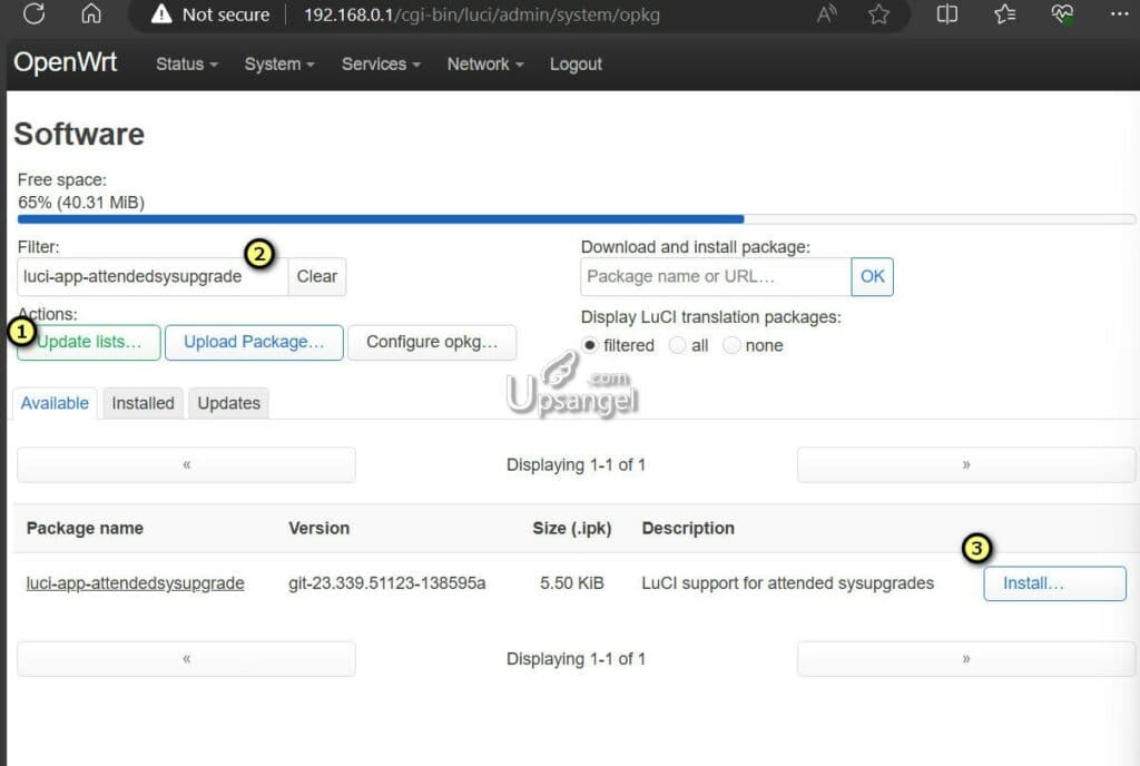Openwrt無痛升級新版本：Attended System Update大法 - by Upsangel