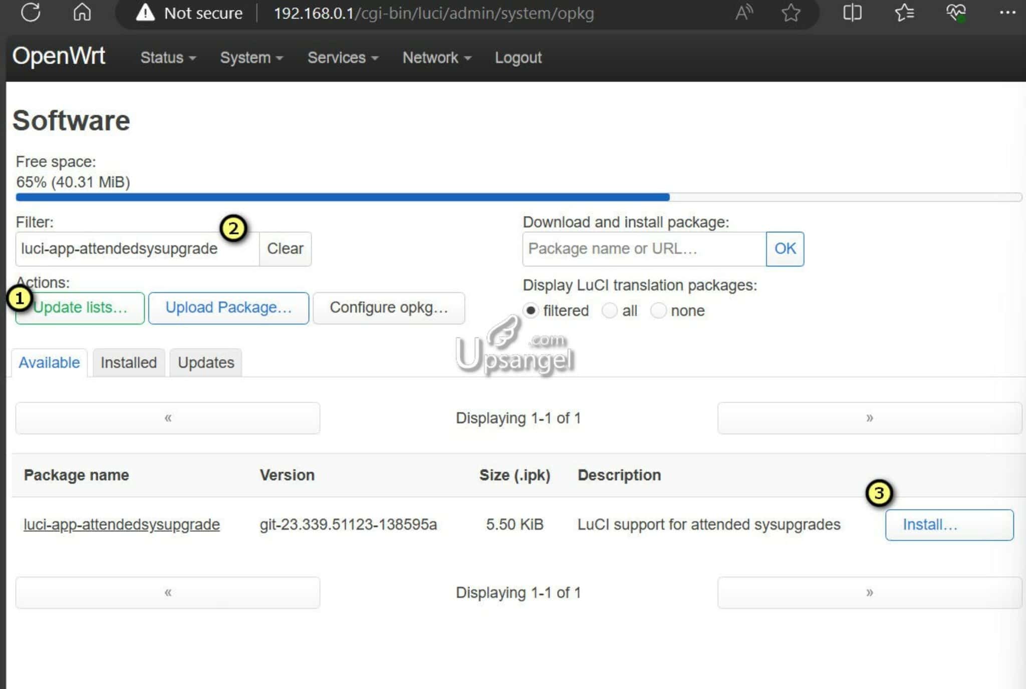 Openwrt無痛升級新版本：Attended System Update大法 - by Upsangel