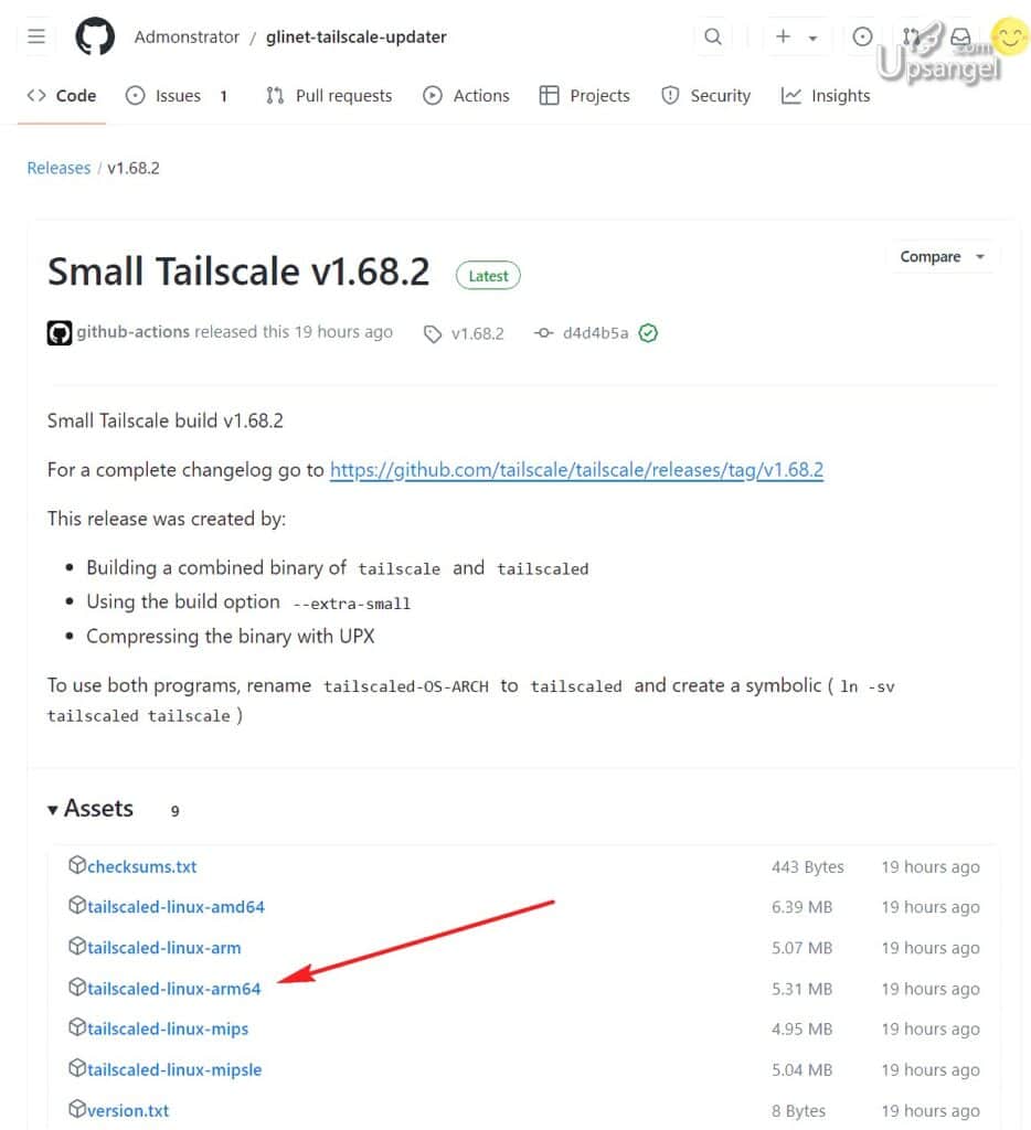 Openwrt 路由器 Tailscale 版本升級方法 - by Upsangel